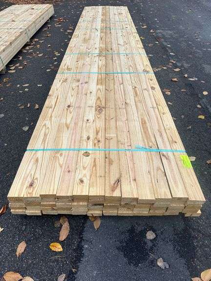 Southern Yellow Pine Dimensional Lumber 2"x4"x18' - Lambrecht Auction, Inc.
