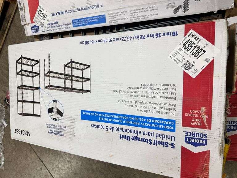 Project Source Metal Heavy Duty 5-Tier Utility Shelving Unit (36-in W x ...