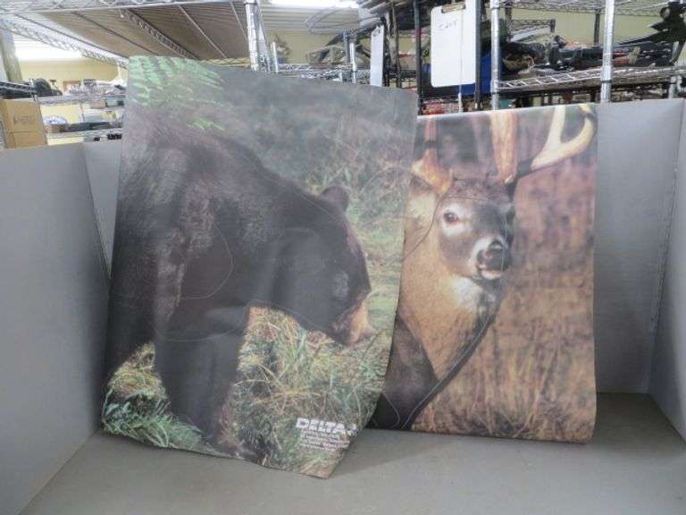 Large Bear (3) and Buck (2) Paper Targets - Lambrecht Auction, Inc.