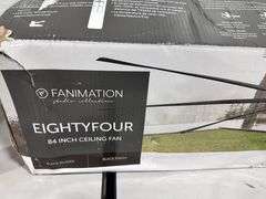 Fanimation Studio Collection EightyFour 84" Black LED Indoor/Outdoor Ceiling Fan - Used ...