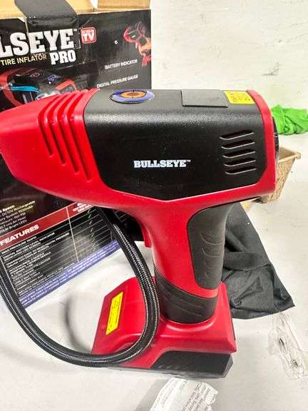 Bullseye Pro Tire Inflator 150 PSI Electric Air Compressor Portable Air ...