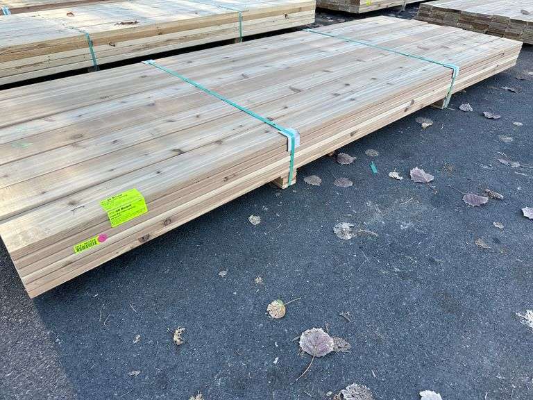 Inland Red Cedar Decking 5/4"x6"x10' - Lambrecht Auction, Inc.