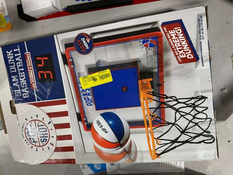 Pop-a-Shot Slam Dunk over-the-door Mini Arcade Basketball Hoop ...