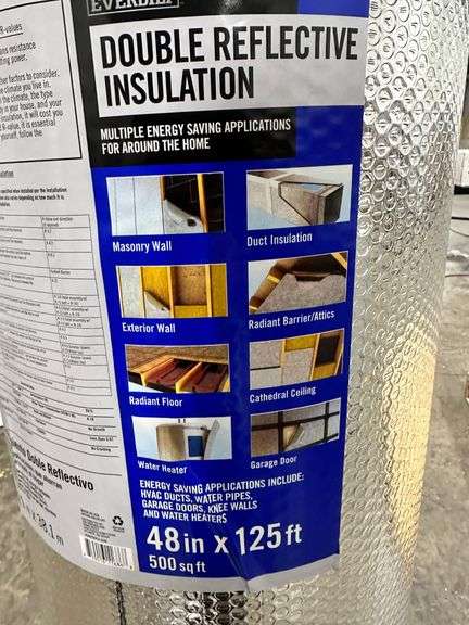 Everbilt 48 in. x 125 ft. Double Reflective Insulation Radiant Barrier ...