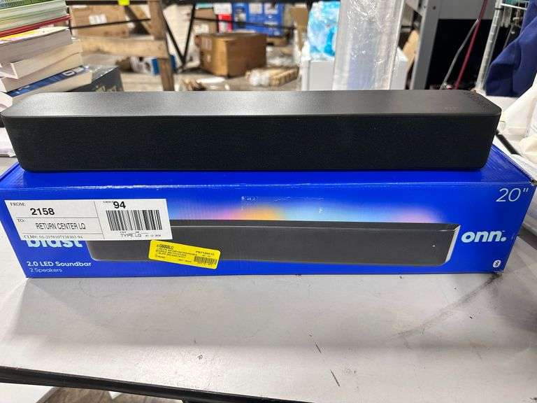 Onn Blast 20" 2.0 LED Soundbar - Lambrecht Auction, Inc.