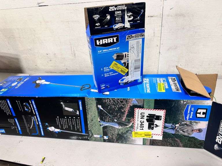 Hart 20V 13" String Trimmer And 3/8" Drill Driver Kit - Lambrecht ...