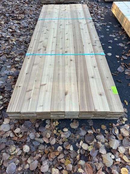 Inland Red Cedar Decking 5/4"x6"x10' - Lambrecht Auction, Inc.