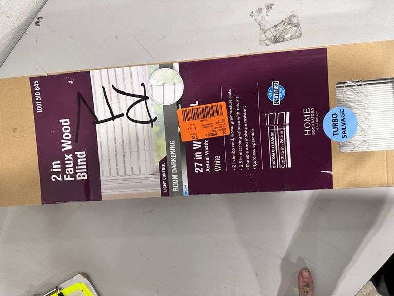 Home Decorators Collection White Cordless Faux Wood Blinds - Lambrecht ...