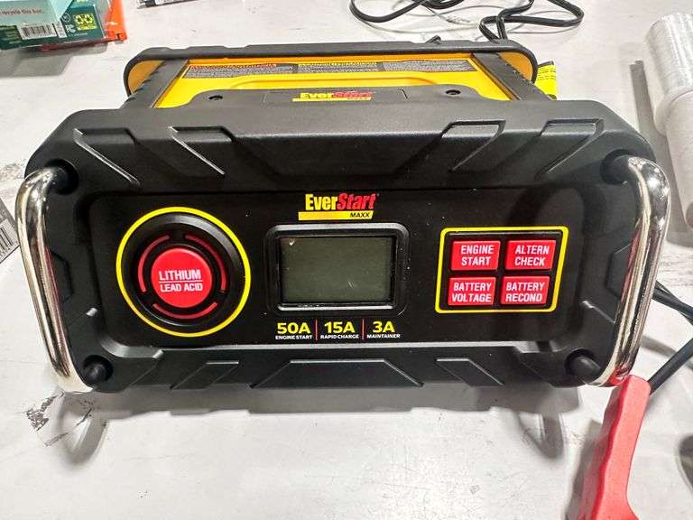 Everstart Maxx 15 Amp Automotive Battery Charger, 50 Amp Engine Start ...