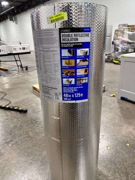 Everbilt 48 in. x 125 ft. Double Reflective Insulation Radiant Barrier - Lambrecht Auction, Inc.