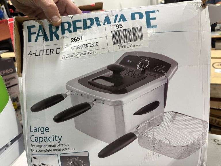 Farberware 4L Deep Fryer, Stainless Steel, Electric - Lambrecht Auction ...