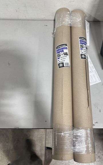 35 in. x 140 ft. Builders Paper - Lambrecht Auction, Inc.
