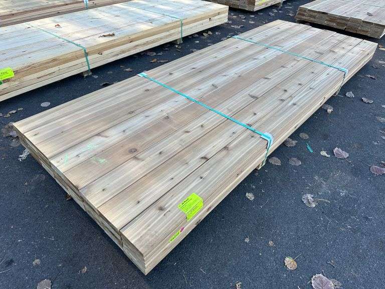 Inland Red Cedar Decking 5/4"x6"x10' - Lambrecht Auction, Inc.