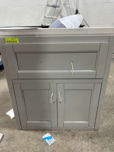 KOHLER Chesil 24in. Single Sink Freestanding Atmos Grey Bath Vanity ...