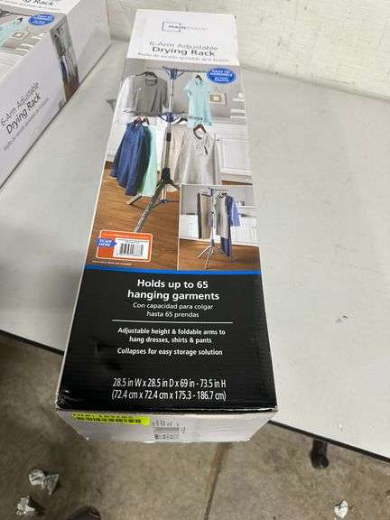 Mainstays Space-Saving 2-Tier Steel Tripod Hanging Clothes Drying Rack ...