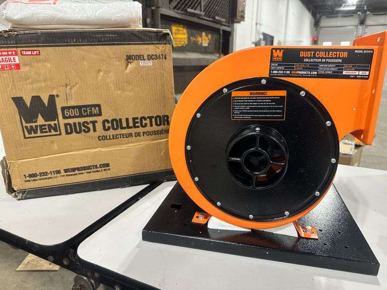 WEN DC3401 5.7-Amp 600 CFM Rolling Dust Collector - Lambrecht Auction, Inc.