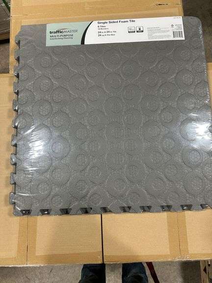 TrafficMaster Gray Thick Foam Exercise\Gym Flooring Tiles 144 SqFt (6x ...