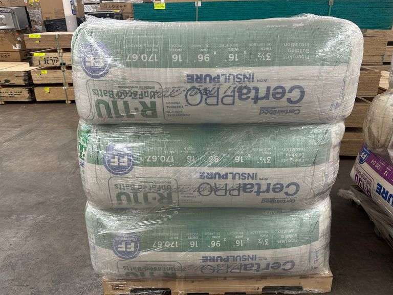 R-11 Unfaced Fiberglass Bagged Insulation - Lambrecht Auction, Inc.