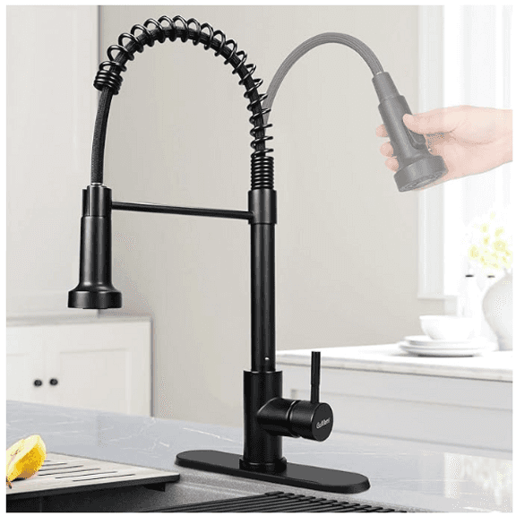 Guimemi Black Kitchen Faucet W/Detachable Spray Head - Lambrecht ...