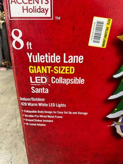 Home Accents Holiday 8 ft. Yuletide Lane Giant-Sized LED Collapsible ...