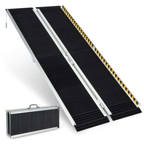 Costway Portable Aluminum Wheelchair Ramp 6 FT - Lambrecht Auction, Inc.