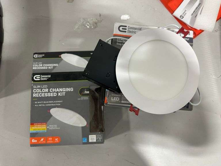 Commercial Electric Ultra Slim Integrated LED 6 in Round Adj Color Temp ...