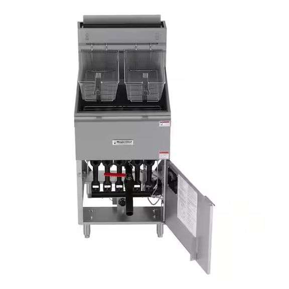 Magic Chef 20.80 Qt. 40 lbs. Stainless Steel Natural Gas Commercial ...