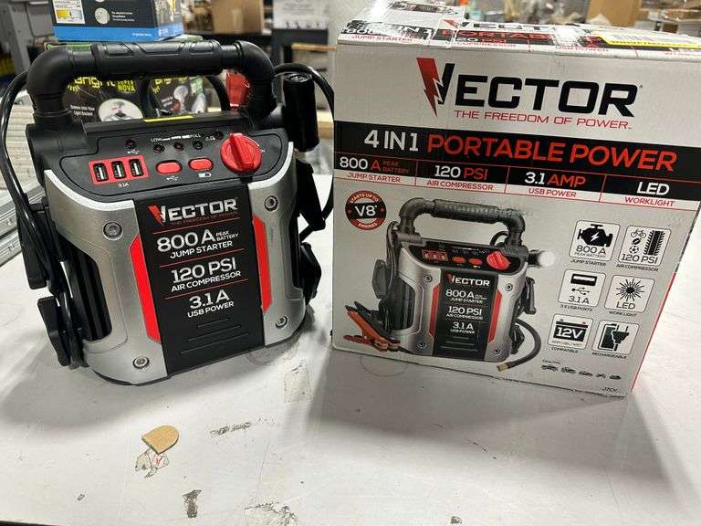 VECTOR 800 Peak Amp Automotive Jump Starter - Lambrecht Auction, Inc.