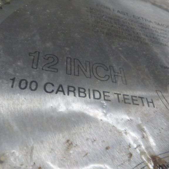New 12" 100-teeth Carbide Blade - Lambrecht Auction, Inc.