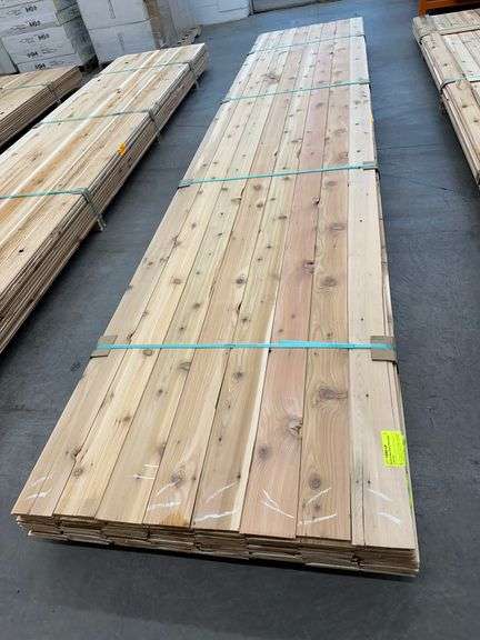Western Red Cedar T&G Siding 1"x6"x16' - Lambrecht Auction, Inc.