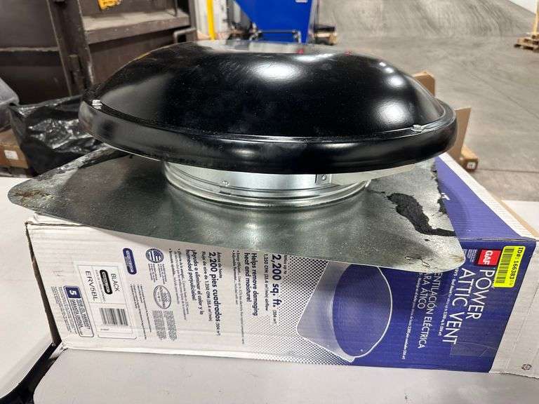 Master Flow 1250 CFM Black Power Roof Mount Attic Fan - Lambrecht ...