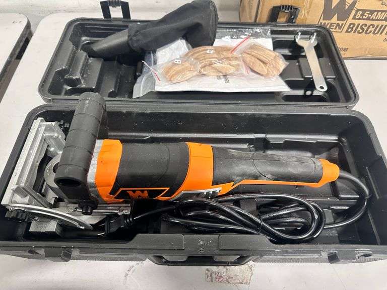 WEN JN8504 8 5 Amp Plate And Biscuit Joiner With Case And Biscuits