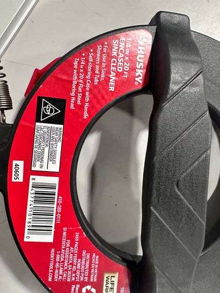 Husky 1/4 in. x 20 ft. Encased Sink Cleaner + Dewalt Table Saw ...