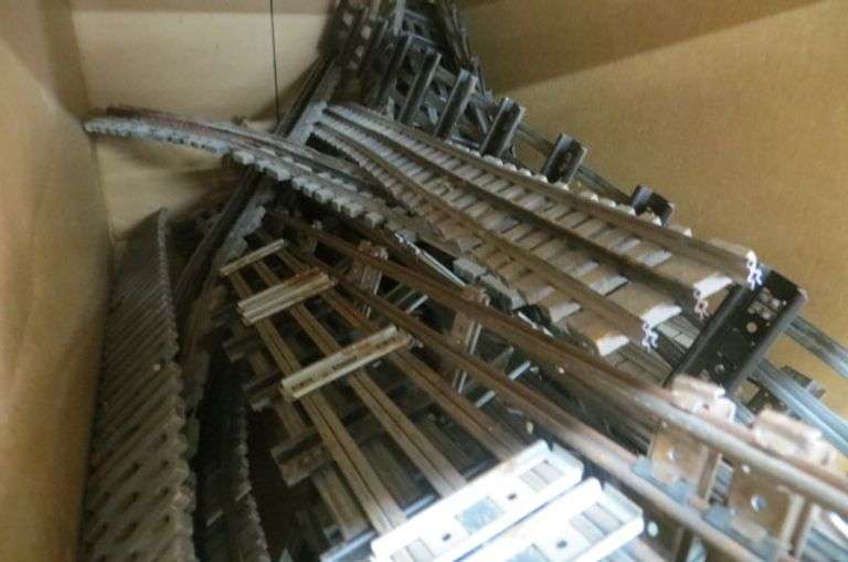 Large Box of O-Gauge Train Track - Lambrecht Auction, Inc.