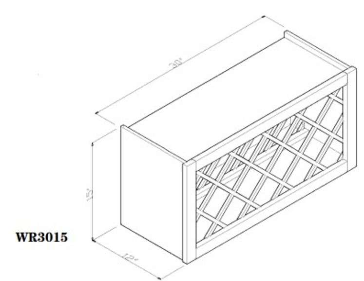 Frontier Shaker Wine Rack 30"x15" - Lambrecht Auction, Inc.