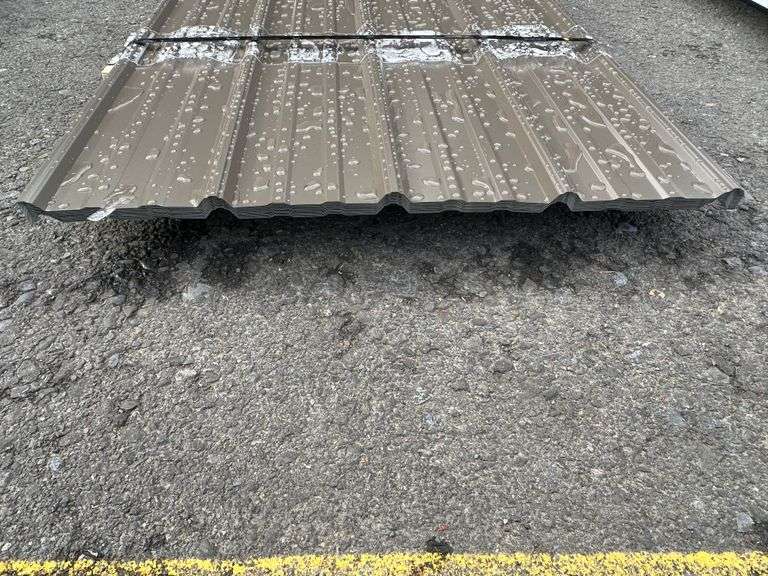 Bronze Corrugated Metal Panel 3'x12' - Lambrecht Auction, Inc.