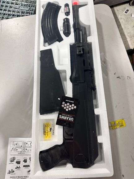 UKARMS P1147 AK47 Tactical Airsoft Spring Rifle With Laser & Flashlight ...