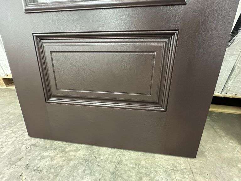 Merlot Mahogany Deco 2 PNL Fiberglass Door Slab 36"x80" - Lambrecht ...