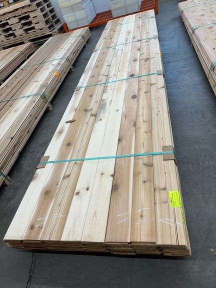 Western Red Cedar T&G Siding 1"x6"x16' - Lambrecht Auction, Inc.