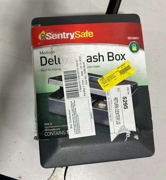 SentrySafe Deluxe Cash Box, DCB-12, Cash Safe - Lambrecht Auction, Inc.