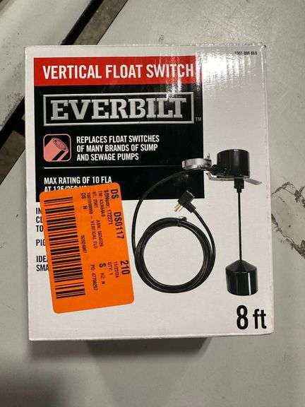 Everbilt Vertical Float Switch for Sump Pumps - Lambrecht Auction, Inc.