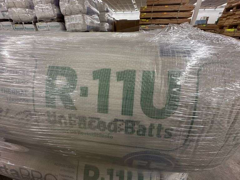 R-11 Unfaced Fiberglass Bagged Insulation - Lambrecht Auction, Inc.