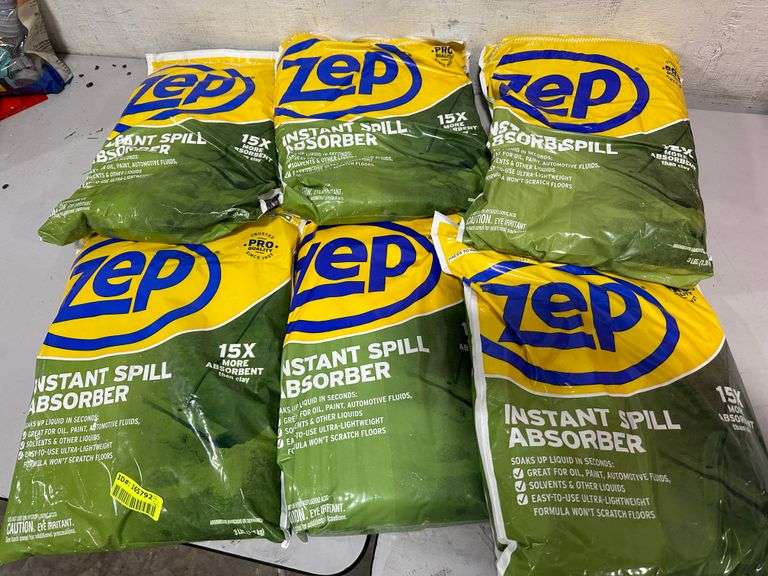 ZEP 3 lbs. Instant Spill Absorber 6 Packs - Lambrecht Auction, Inc.