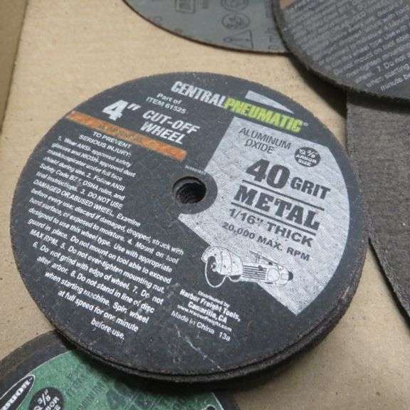 Cut-off & Grinding Wheels, Sanding Discs - Lambrecht Auction, Inc.