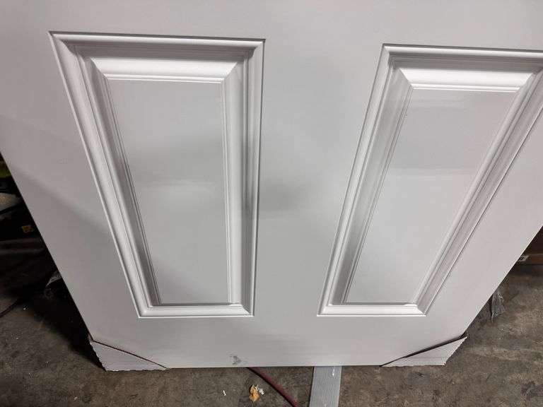 Steves & Sons Reliant Series Mini-Blind White Primed Clear Glass Half ...