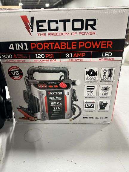 VECTOR 800 Peak Amp Automotive Jump Starter - Lambrecht Auction, Inc.