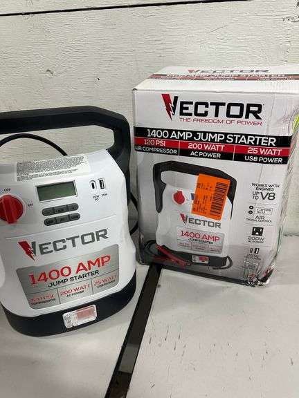 VECTOR 1400 Amp Jump Starter, Compressor, USB and AC Power - Lambrecht ...