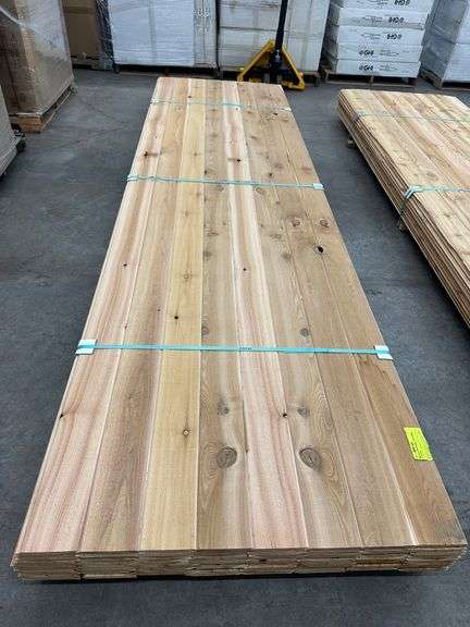 Western Red Cedar T&G Siding 1"x6"x12' - Lambrecht Auction, Inc.