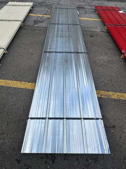 Galvanized Metal Panel 3'x16' - Lambrecht Auction, Inc.
