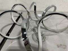 Artika Swirl Ribbon 27-Watt 3CCT 1-Light Chrome Integrated LED Pendant ...